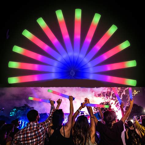 Lifbetter Light Up Glow Sticks Bulk Led Foam Sticks In The Dark With 3