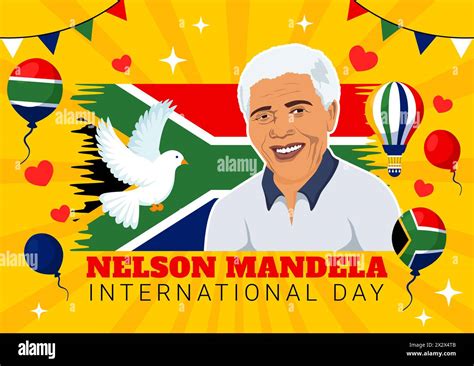 South Africas President Elect Nelson Mandela Stock Vektorgrafiken