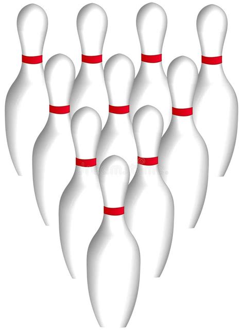 Ten Pin Bowling Illustration Stock Illustration Illustration Of