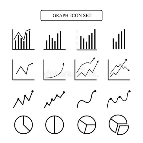 Graph Icon Set Stock Vector Illustration Of Arrow Manager 57424890