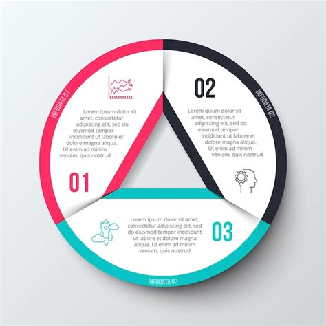 Le Diagramme Circulaire Est Divisé En 3 Parties élément Infographique