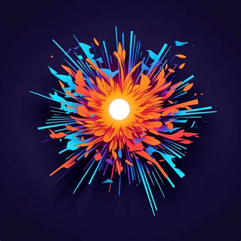 Premium Photo An Abstract Representation Of A Sunburst With Rays Forming Tree