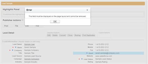 Hiding Non Removable Fields From A Page Layout Salesforce Tips And Tricks