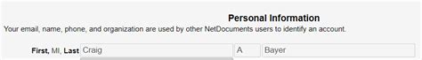 Changing Your Name In NetDocuments Optiable