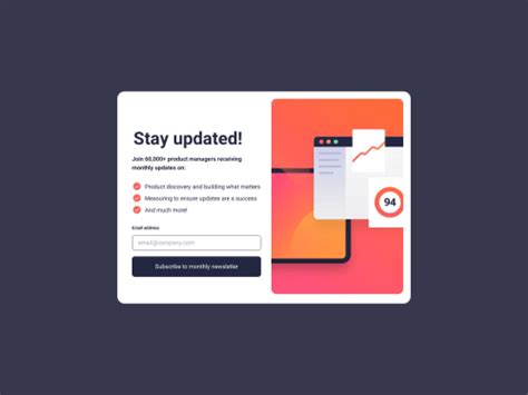 Frontend Mentor Newsletter Sign Up Coding Challenge Solution