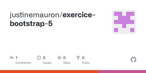 GitHub Justinemauron Exercice Bootstrap 5