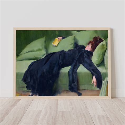 Decadent Young Woman After The Dance Ramon Casas Lady Etsy