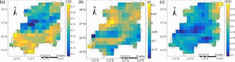 The Spatial Distributions Of A Nse B Re And C Pod All The Download Scientific