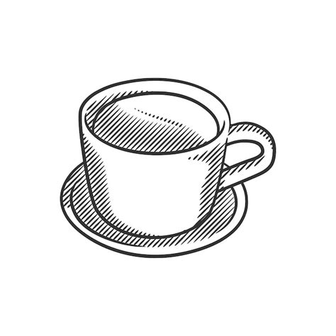 Premium Vector Coffee Or Tea Line Art Illustration