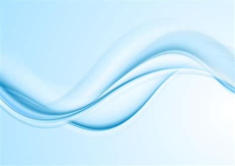 Premium Vector Light Blue Abstract Curved Wavy Background Smooth