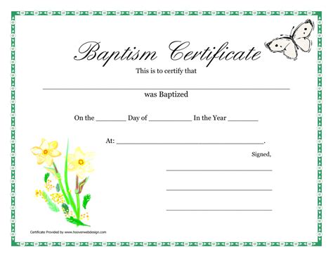 United Methodist Baptism Certificate Template
