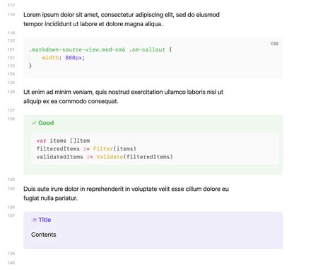 how can i make callouts wider than 600px in live preview custom css