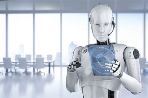 Premium Photo Automation Worker Concept With D Rendering Female