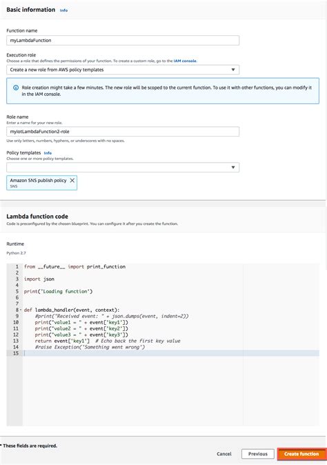 使用 Aws Lambda 動作建立規則 Aws Iot