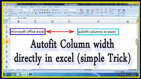 Directly Auto Adjust Column Width In Excel Easy Way How To Use View Code Youtube