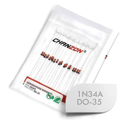 20 Pcs 1N34A 1N34 Germanium Diode 50mA 65V DO 35 DO 204AH IN34A