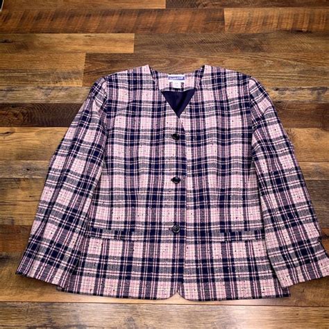 Pendleton Vintage Pendelton Blazer Womens 18w Pink Plaid Usa Grailed