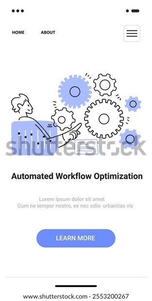 Automated Workflow Optimization Concept Gears Person Stock Vector Royalty Free 2553200267