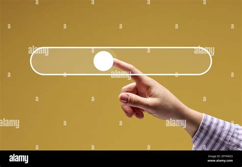 A Female Hand And A Virtual Loading Bar Icon For Input And Search Of