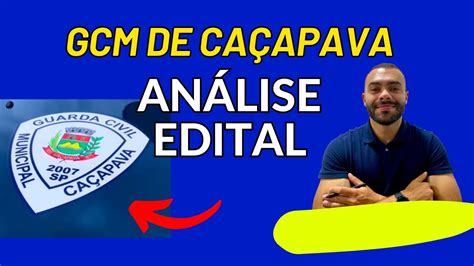 Análise Edital GCM CAÇAPAVA SP YouTube