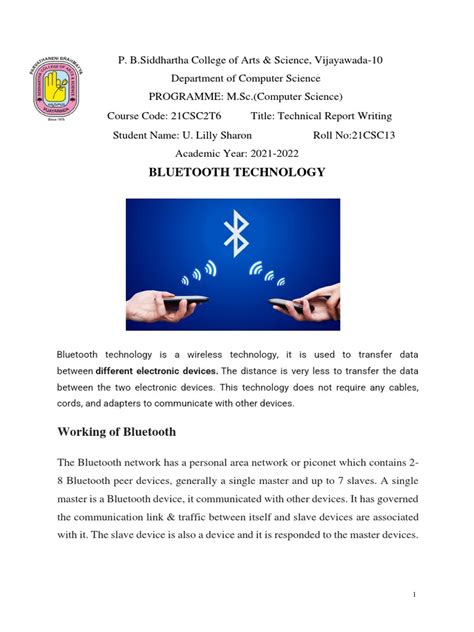 bluetooth technology pdf bluetooth wireless