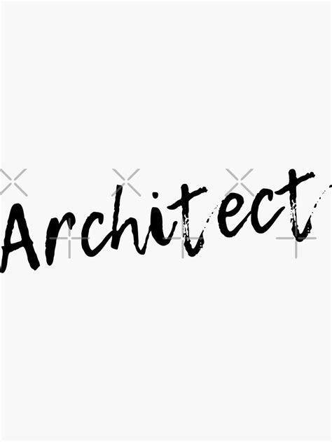 Architect Signature Sticker For Sale By Venus Ian Redbubble