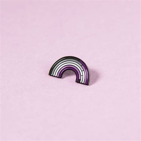 Asexual Rainbow Pin — Ace Badge Subtle Pride Accessory Lgbt Greysexual
