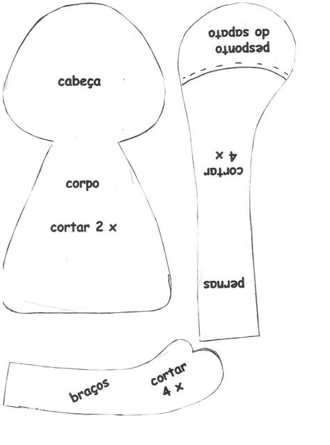 Artesanato Molde Boneca De Pano