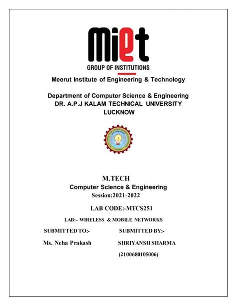 Meerut Institute Of Engineeringdocx