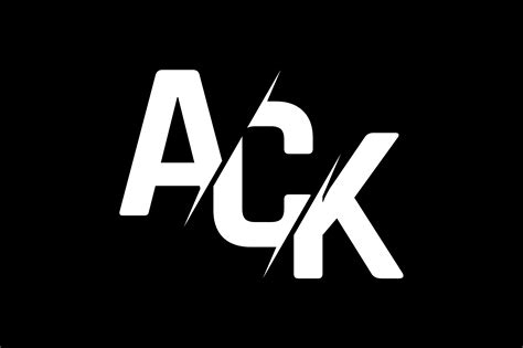 Monogram ACK Logo Design Illustration Par Greenlines Studios Creative