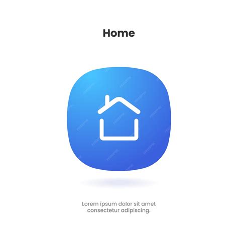 Premium Vector 3d Home Homepage Base Main Page House Icon Emblem