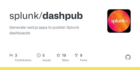 Github Splunkdashpub Generate Nextjs Apps To Publish Splunk Dashboards