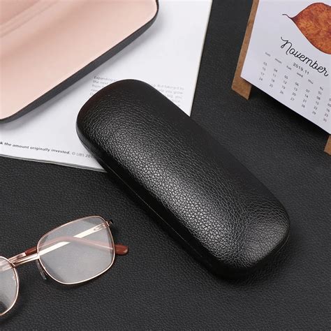 Caja De Gafas De Cuero PU Para Hombre Y Mujer Estuche De Gafas De Grano