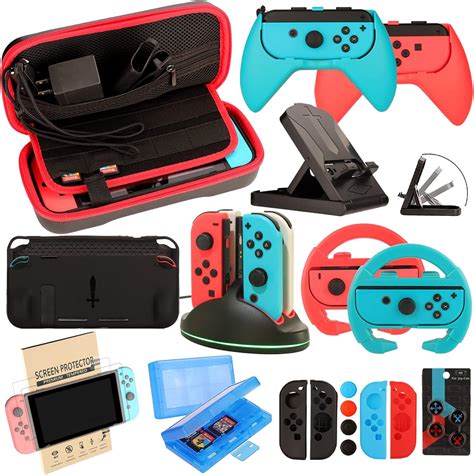Kit De Accesorios Para Nintendo Switch Paquete De Tapas De Agarre Para