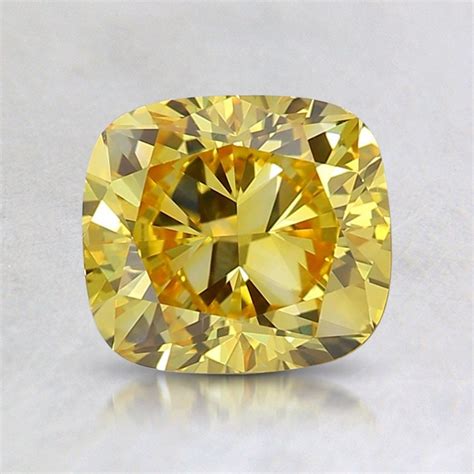 125 Ct Fancy Yellow Cushion Lab Created Diamond