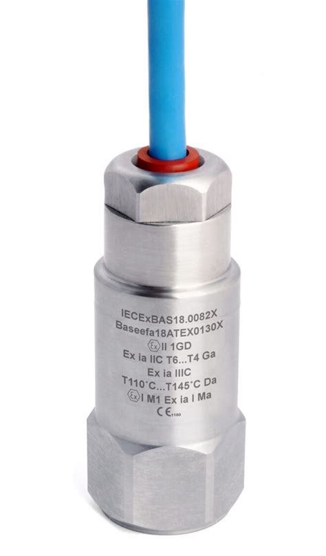 HS 150I Top Exit Integral PUR Cable Intrinsically Safe Accelerometer Hansford Sensors