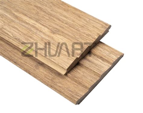 Thermo Bamboo Bevelled Wall Cladding Oak Unfinished