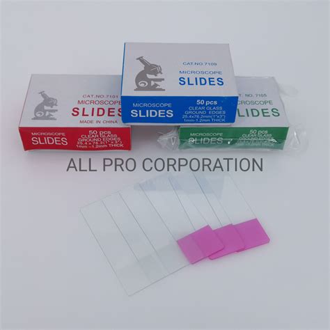72pcs Printed Microscope Slides With Cut Edge 72pcs Microscope Slides And Printed Microscope