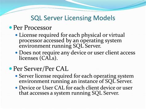 PPT SQL Server Licensing Overview PowerPoint Presentation Free