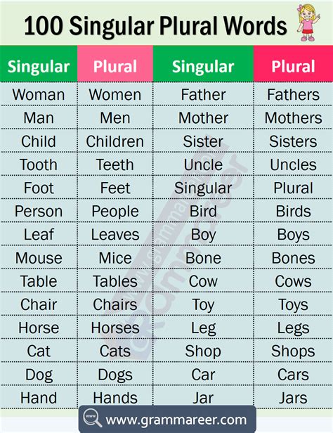 Singular Plural Same Words