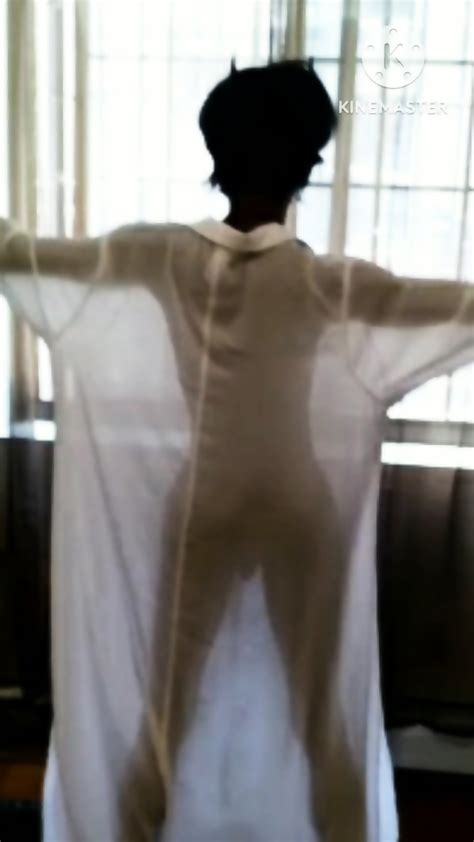 Tranny In See Through Sheer Sundress