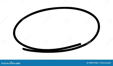 Doodle Oval Frame Hand Drawn Circle Pencil Sketch Vector Scribble Round Border Cartoondealer
