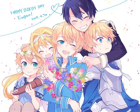 Kirito Alice Zuberg And Eugeo Sword Art Online And 1 More Drawn By