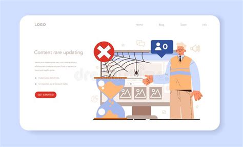 Blog Promotion Mistake Rare Content Updating Content Plan Development Stock Vector