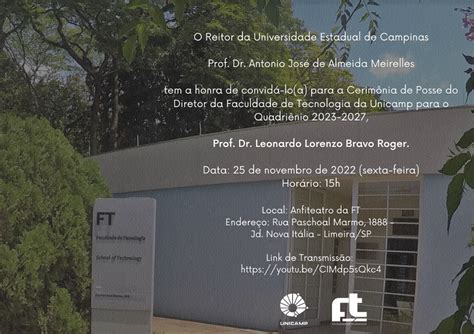 Cerimônia De Posse Do Novo Diretor Da Ft 2023 2027 Ft