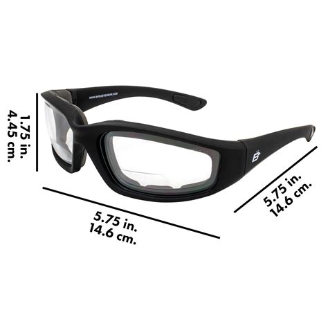 Black Frame Clear Birdz Oriole Padded Safety Bifocal Glasses