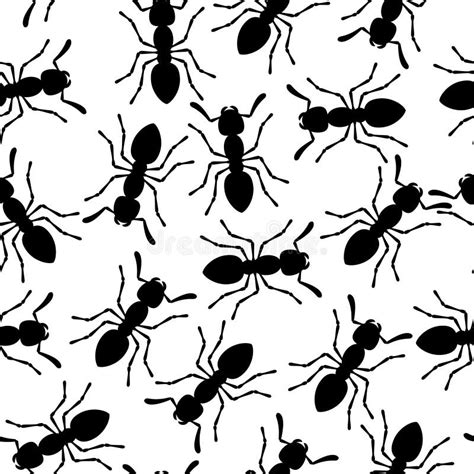 Formigas papel De Parede Sem Emenda Ilustração do Vetor Ilustração