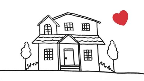วาดรูปบ้านสองชั้นง่ายๆ How To Draw A House Easy Drawing Youtube