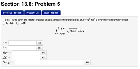 solved section 13 6 problem 5 previous problem problem list