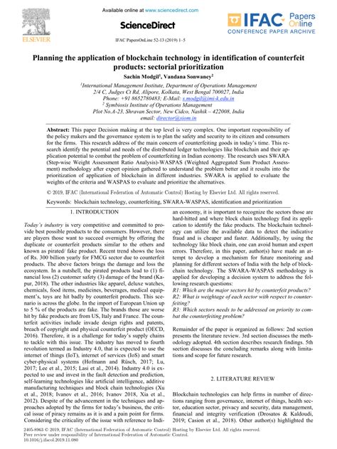 Pdf Planning The Application Of Blockchain Technology In